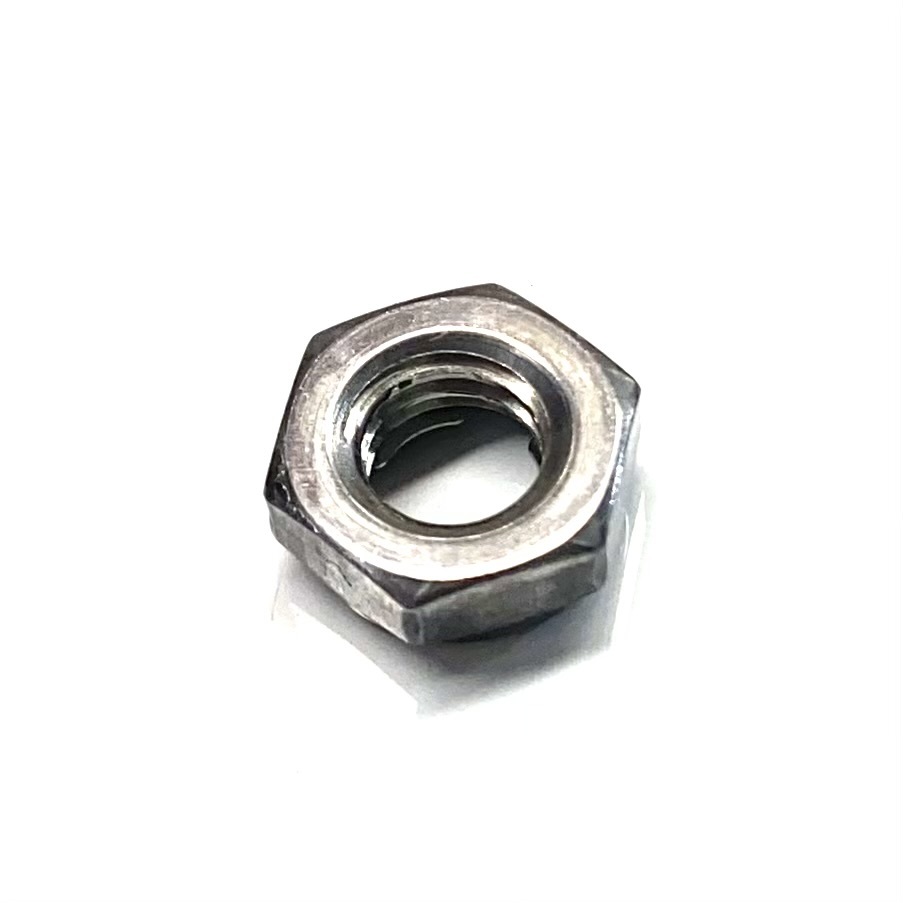 6 x 1.0mm Half Nut Self Locking Steel Insert Short