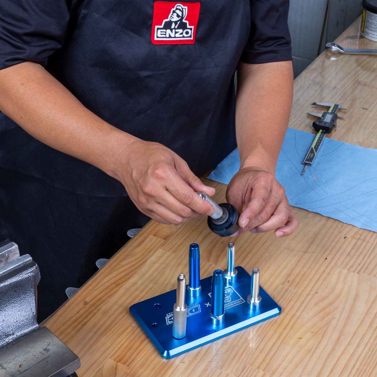 DRC/ENZO TOOL SHOCK SETTING PLATE - for rear shock shim ID: 12mm shaft ...